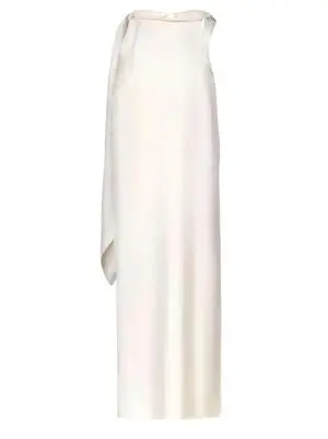 Loulou De Saison Silk Twill Midi Dress - Neutrals