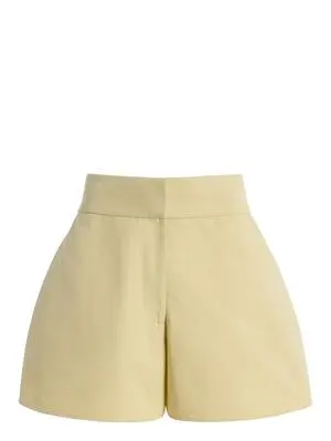Proenza Schouler White Label Natalia Cotton Twill Shorts - Yellow