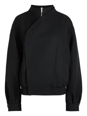 ARMARIUM Panelled Virgin Wool Bomber Jacket - Black