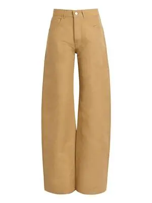 ARMARIUM Luke Wide-leg Cotton Trousers - Camel