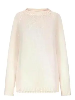 Loulou De Saison LouLou De Saison Ribbed Raglan Sleeve Sweater Neutrals