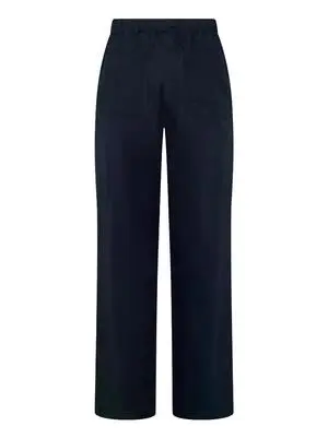 LANEUS Detail-embroidered Trousers - Blue