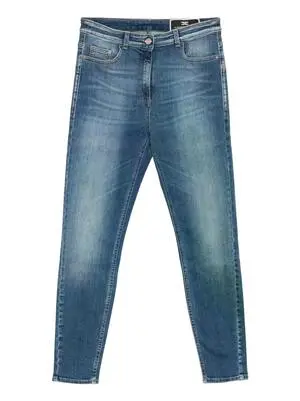 Elisabetta Franchi Slim Fit High Waist Five-pocket Jeans - Blue