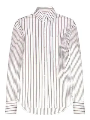 Loulou De Saison Striped Cotton Shirt - Red