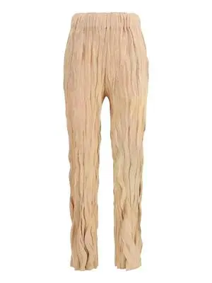 GONGDID DESIGN Wavy Crinkled Trousers - Neutrals