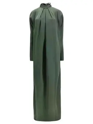 PETAR PETROV Semi-sheer Tie-neck Midi Dress - Green