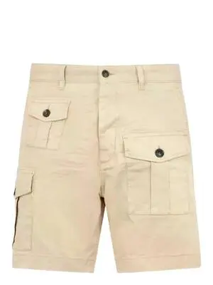 Dsquared2 Cargo Shorts With Button Fastening - Neutrals