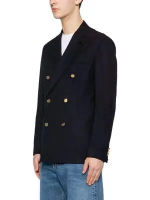 LARDINI Double-breasted Gold-tone Blazer