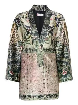 HUI MILANO Floral Print Jacket - Neutrals