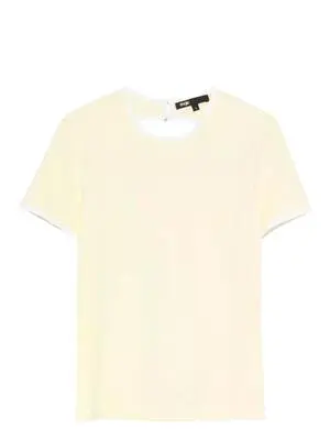 Maje Round Back Cut-out Sweater - Yellow