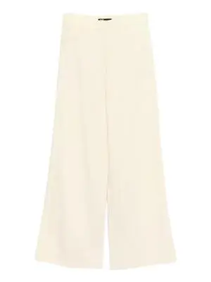 Maje Wide-leg Trousers With Pressed Crease - Yellow