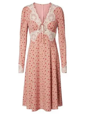 Dolce & Gabbana Floral Silk-blend Midi Dress - Multicoloured