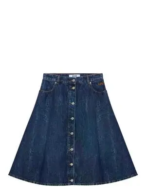 MSGM A-line Midi Skirt - Blue