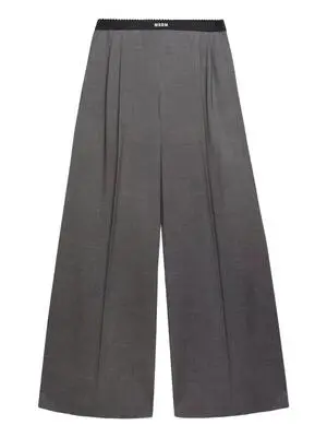 MSGM Logo Print Trousers - Grey