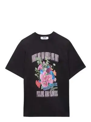 MSGM Printed T-shirt - Black