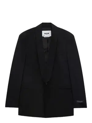 MSGM Shawl-lapel Jacket - Black