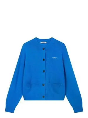 STUDIO TOMBOY Buttoned Cardigan With Embroidered Logo - Blue