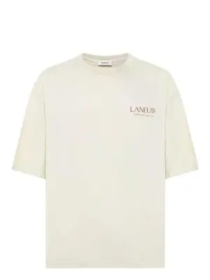 LANEUS Logo-print T-shirt - Neutrals