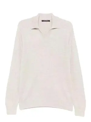 Tagliatore Long-sleeves Polo Shirt - Neutrals
