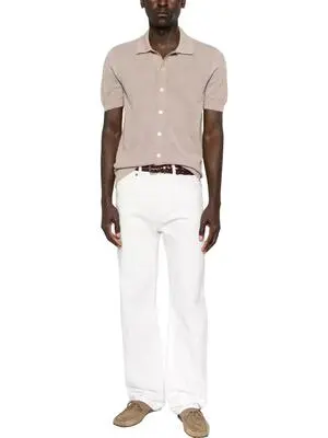Tagliatore Button Ribbed Shirt - Neutrals