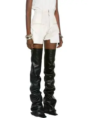 Rick Owens Dirt Cutoffs Zip-fastening Frayed Shorts - Neutrals
