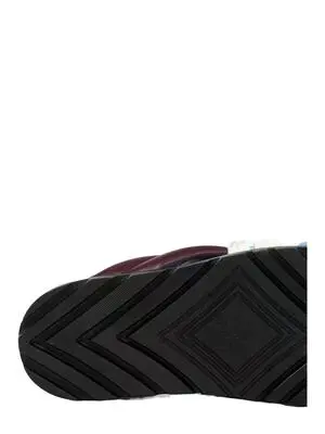 Mcm Criss-cross Logo Detail Lug Sole Sandals - Blue