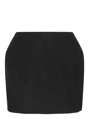 Magda Butrym Lace Trim Skirt - Black