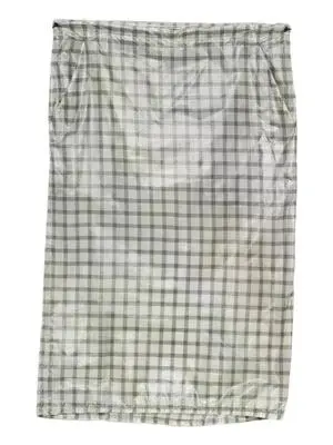 ROA Checked-print Midi Skirt - Grey