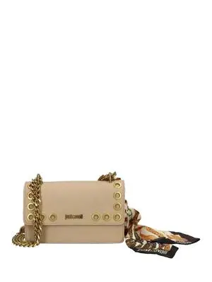Just Cavalli Chain-strap Shoulder Bag With Scarf Detail - Neutrals