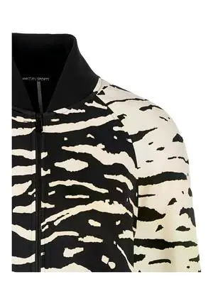 MARCCAIN Zebra Print Zip Jacket - Black
