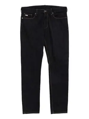 Emporio Armani Logo Patch Five-pocket Jeans - Blue