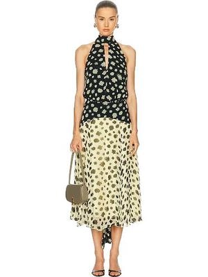 Staud Camryn Floral Print Dress Ditsy Multi