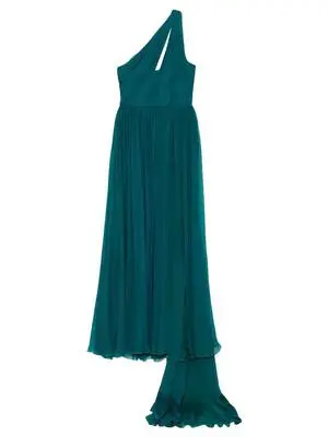 Zuhair Murad Zuhair Murad Asymmetric Neck Chiffon Maxi Dress Blue