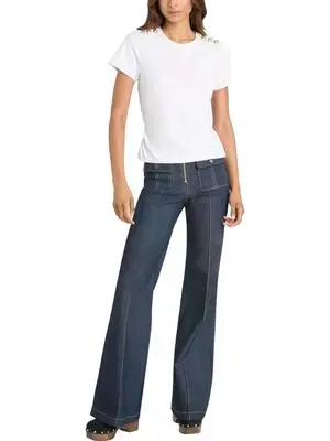 Cinq À Sept Button Jasper T-shirt - White
