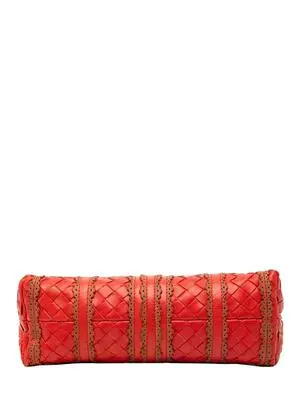Bottega Veneta Woven Leather Shoulder Bag - Red