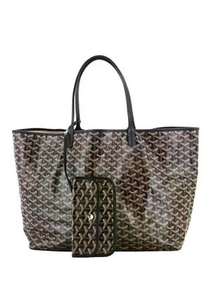 Goyard Saint Louis Coated Canvas Gm Tote Bag - Black