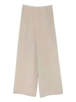 Max Mara Wide Leg Elasticated Waistband Trousers - Neutrals