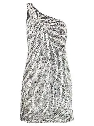 Givenchy One-shoulder Embellished Mini Dress - Silver
