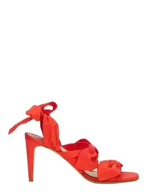 Red Valentino Bow Detail Ankle Strap Sandals - Red