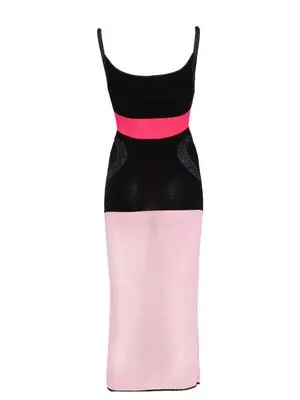Gianfranco Ferre Sleeveless Panelled Midi Dress - Pink