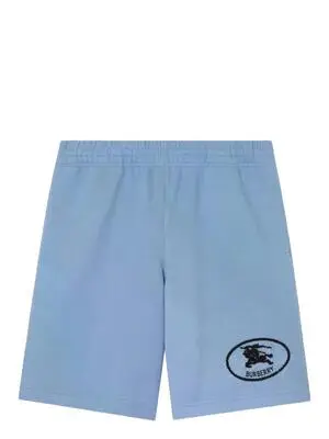 Burberry Knight Stamp Cotton Shorts - Blue