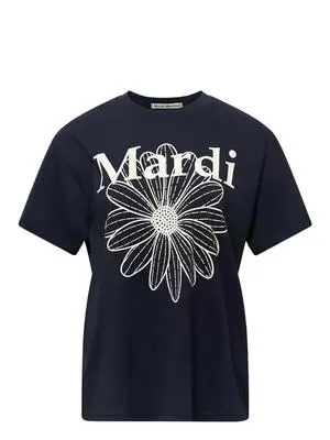 MARDI MERCREDI LES PETITES Floral Print T-shirt - Blue