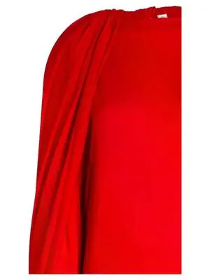 Calvin Klein Sara Pleated Maxi Dress - Red
