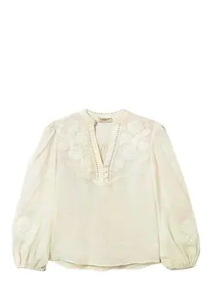 TWINSET Embroidered Long-sleeve Blouse - Neutrals