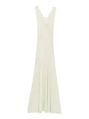 Nanushka Lace Trimmed Maxi Dress - Neutrals