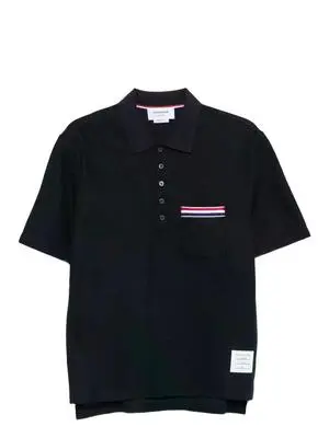 Thom Browne Logo-embroidery Polo Shirt - Blue