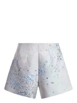 MIA PECULIAR Brocade Embellished Shorts - Grey