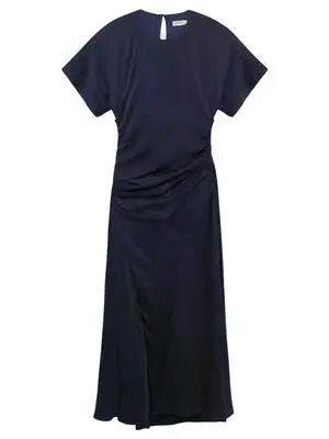 Simkhai Draped Midi Dress With Slit Detail - Blue