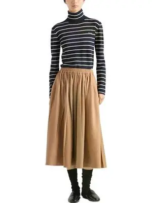Prada Camel-hair Circle Midi Skirt - Neutrals