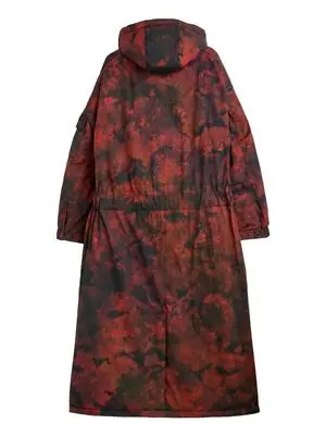 Y3 All-over Print Hooded Coat - Red